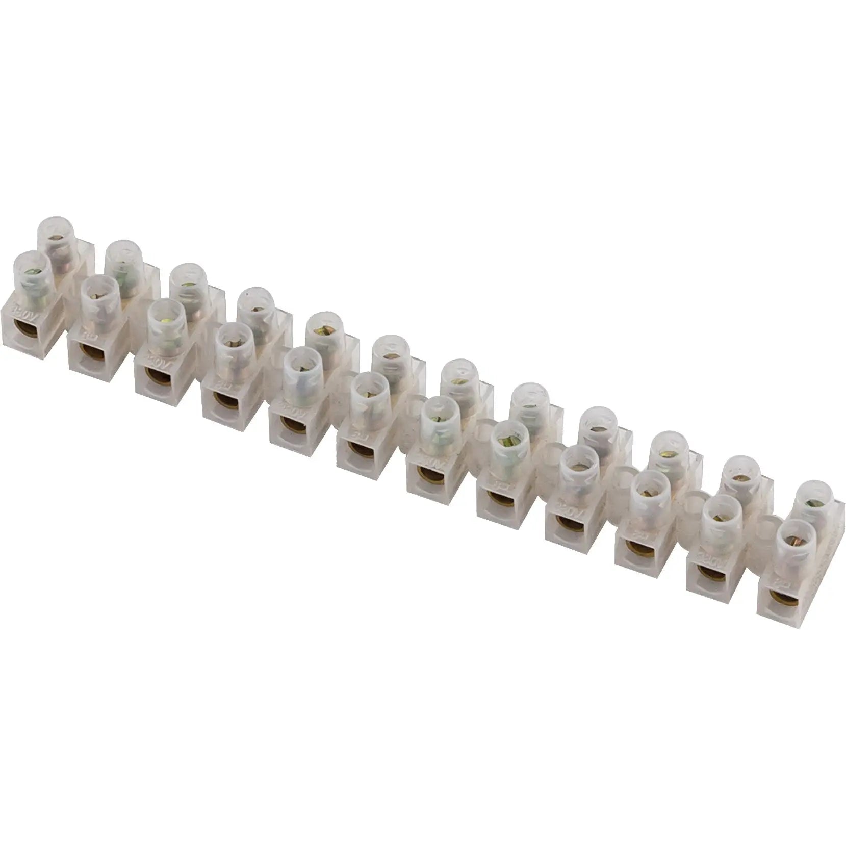 Ronbar 5A12W Terminal Block 5 Amp 12-Way White - Connector Strip
