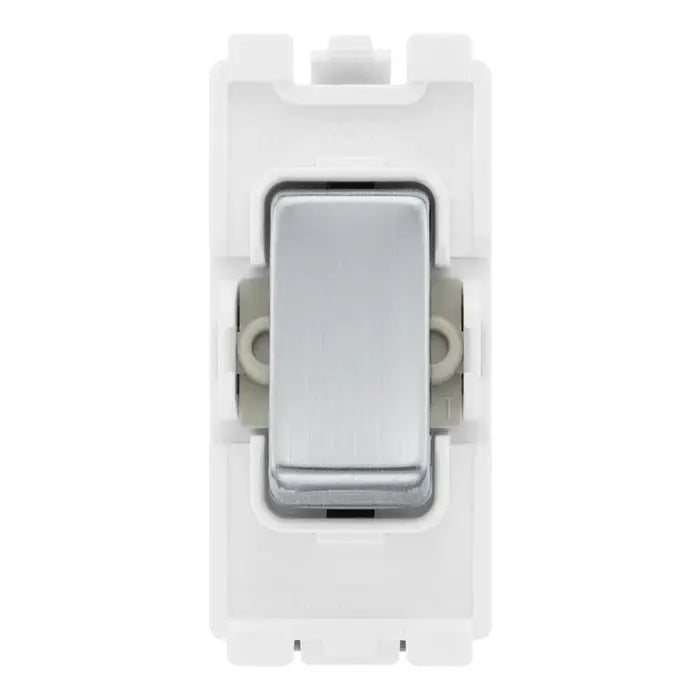 BG Nexus RBS12 Brushed Steel 2 Way Grid Switch 20A | ACAS Electrical