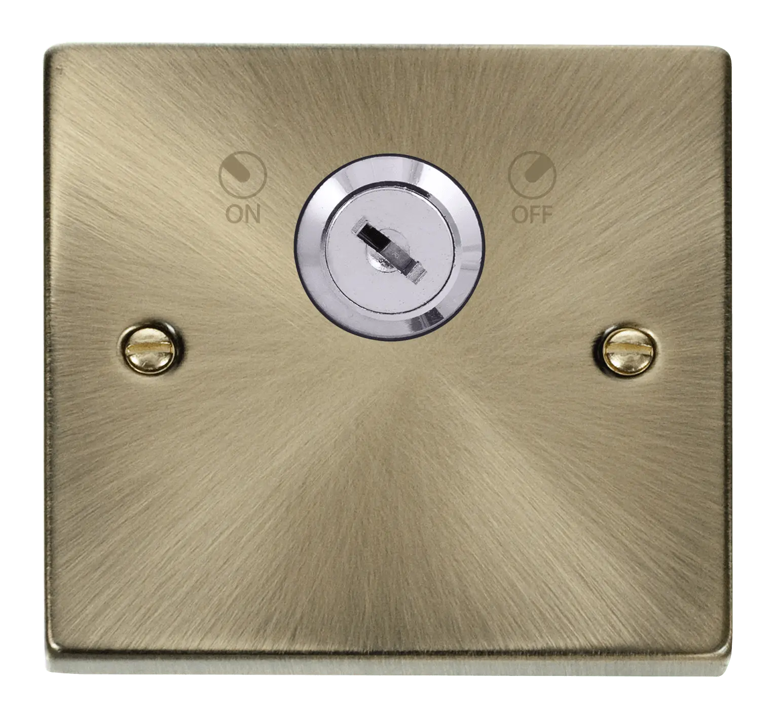 Click Deco Antique Brass 20A Double Pole Key Lockable Switch | ACAS ...