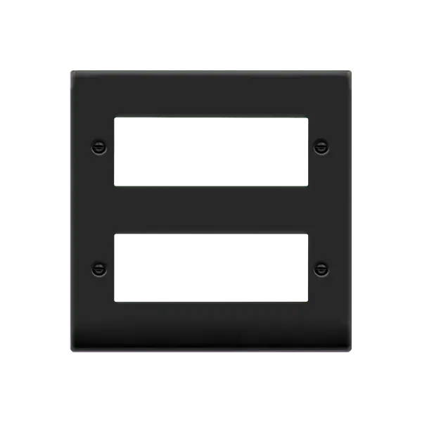 Click Deco Matt Black 12 MINIGRID MODULE PLATE - MATT BLACK