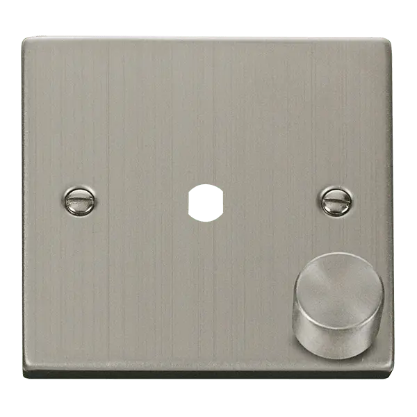 Click Deco Stainless Steel VPSS 1 GANG DOUBLE DIMMER PLATE & KNOBS ...