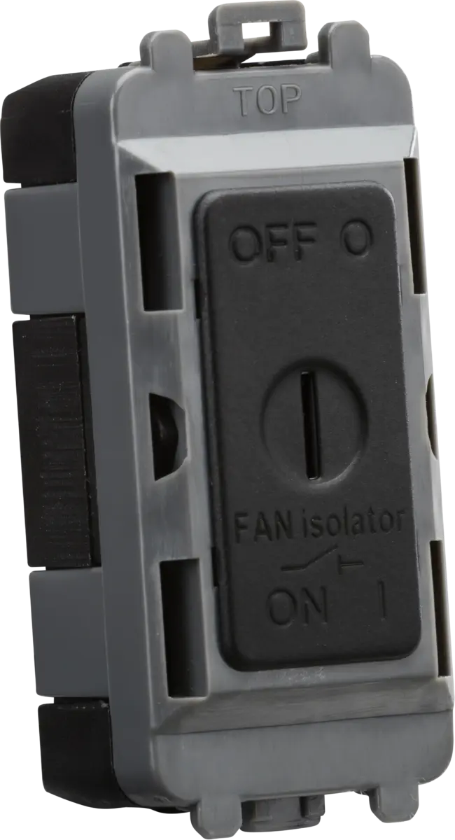 Knightsbridge 10A Fan Isolator Key Switch Module - Matt Black ...