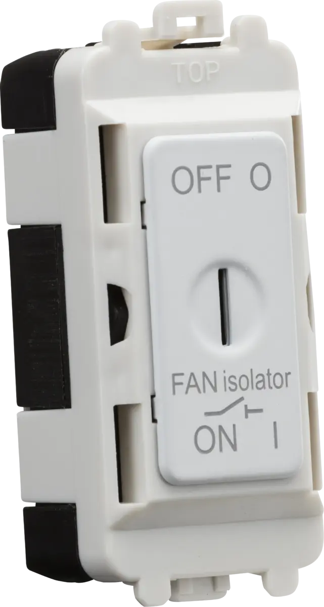 Knightsbridge 10A Fan Isolator Key Switch Module - Matt white ...