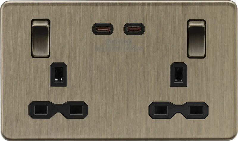 Knightsbridge Brushed Brass Plug Sockets & Light Switches | ACAS Electrical
