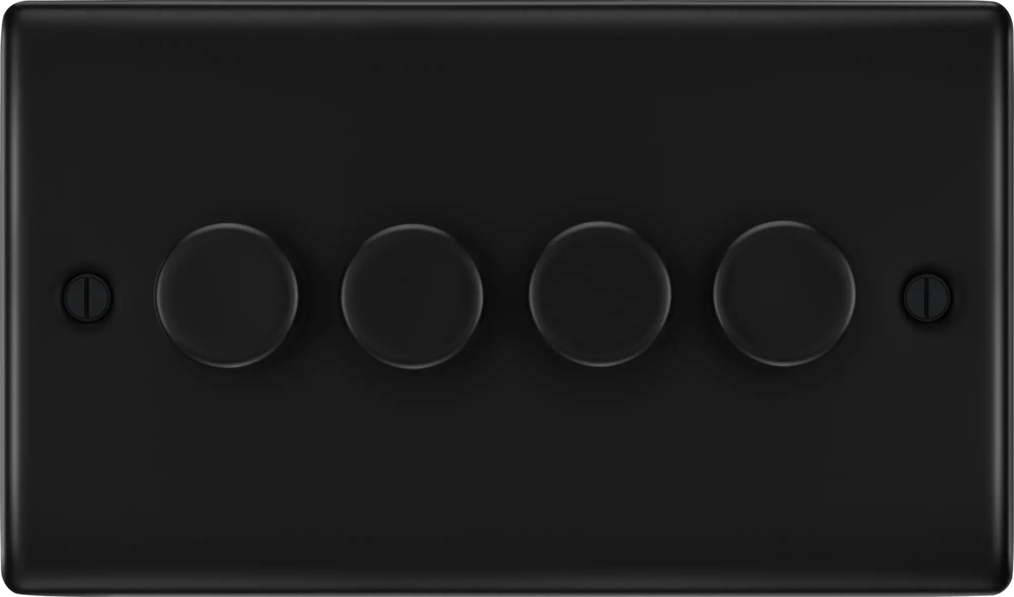 BG Nexus Metal 4 Gang Dimmer Switch in Matt Black