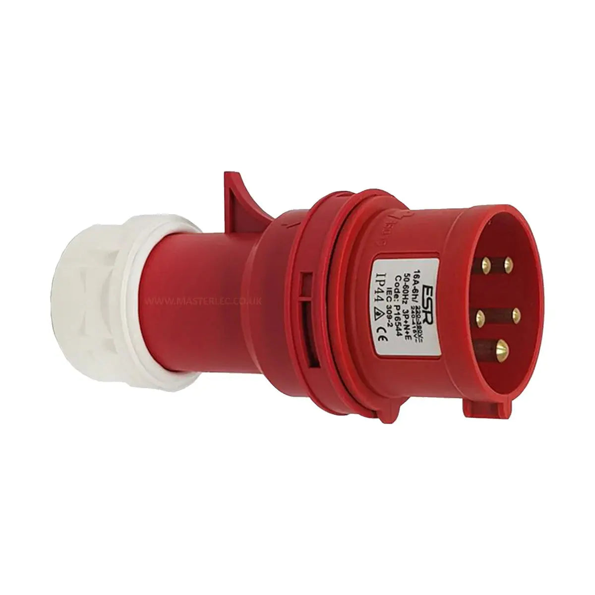 ESR Fast Fit Industrial Trailing Plug IP44 16 Amp 5 Pin P16544 Red 3P