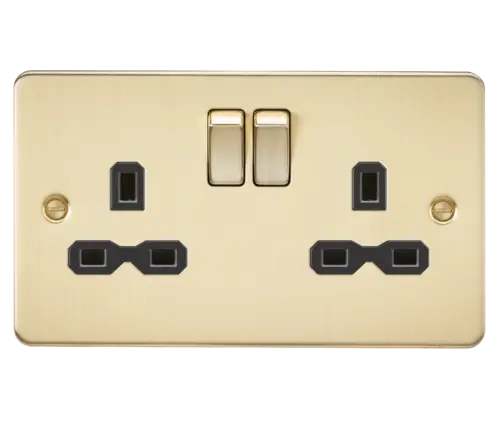 Knightsbridge Brushed Brass Plug Sockets & Light Switches | ACAS Electrical