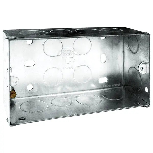 BG HGS07-01 47mm Double Galvanised Steel Knockout Metal Back Box