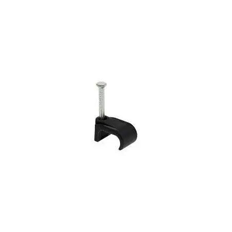 UniCrimp QJ12B 4mm CCTV Shotgun Siamese Cable Clips - Black (100 Box)